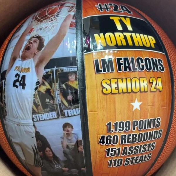 Custom Photo Basketball | Courtside Design | Great for Senior Night ...