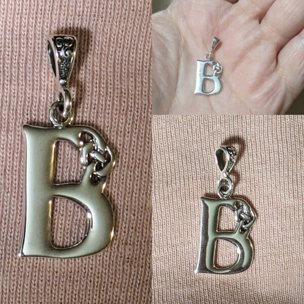 Sterling Silver Letter B Celtic Knot Charm - 925 Sterling Silver ...