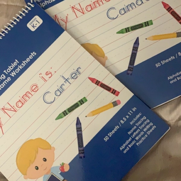 Personalized English Writing Book for Boys | Activity Workbook for Kids ...