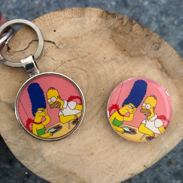 Simpsons Nuts and Gum Hologram Pendant Keychain From Lisa Vs. Malibu ...