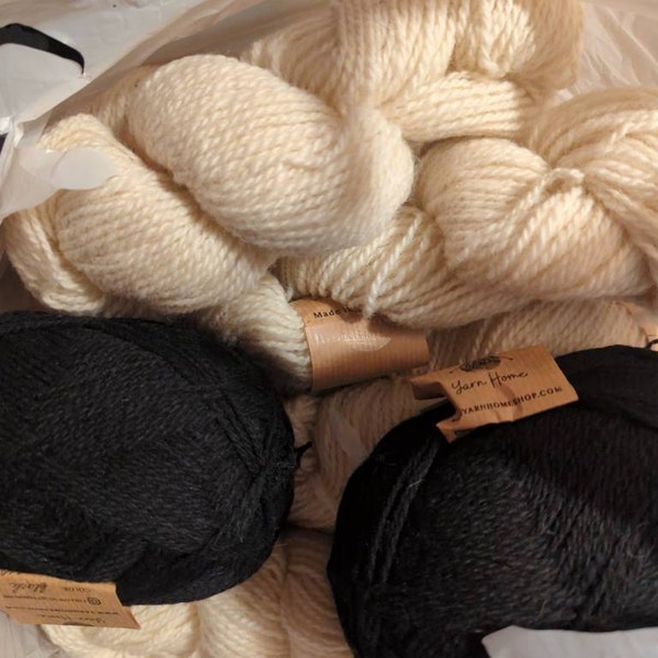 1kg White European Wool Yarn – 100% Lithuania DK Light Worsted, Hand ...