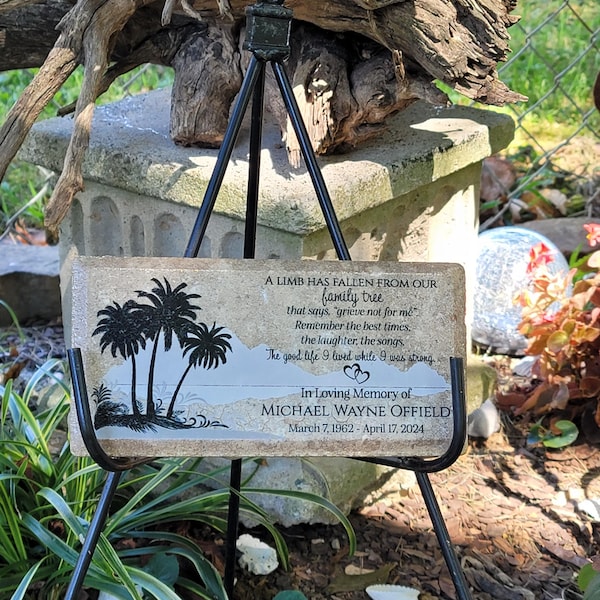 6x9 Memorial Stone. Dandelion Music Notes Remembrance Indoor or Outdoor ...