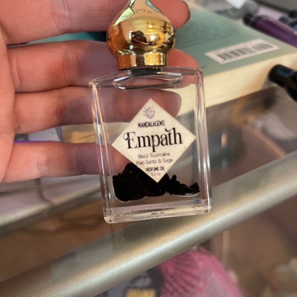 EMPATH PROTECTION Crystal Infused Natural Perfume Oil With Black ...