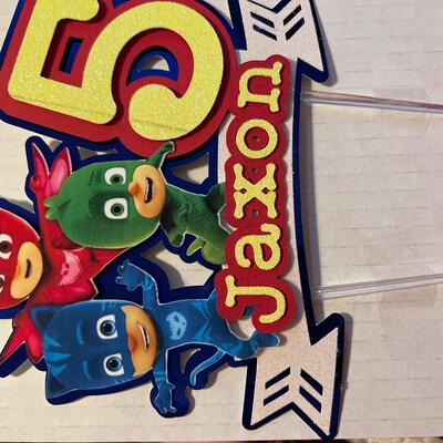 PJ Masks Cake Topper - Etsy