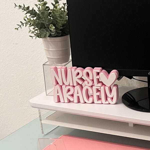 Personalized Desk Name Plate, Nurse Name Sign, RN Name Plate, Medical ...