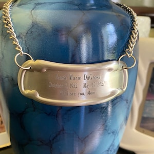 Name Tags With Custom Engraving for Urns 3 Color Options - Etsy