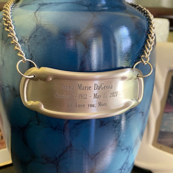Name Tags With Custom Engraving for Urns - 3 Color Options - Etsy