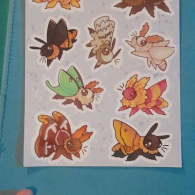 A5 Moth Sticker Sheet - Etsy UK