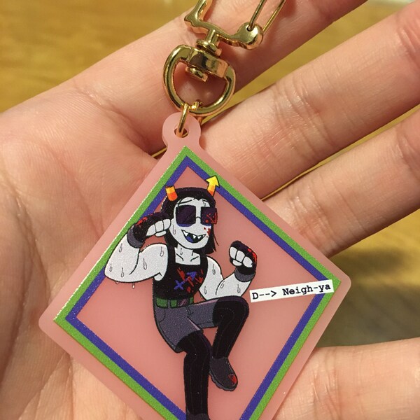 Homestuck Meowrails Nepeta and Equius Acrylic Charms - Etsy