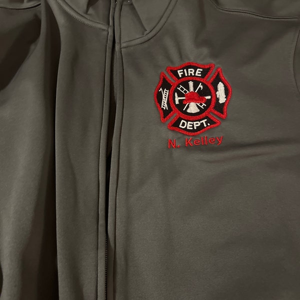 Personalized Gift for Firefighter, Custom Fire Department Name, Badge ...