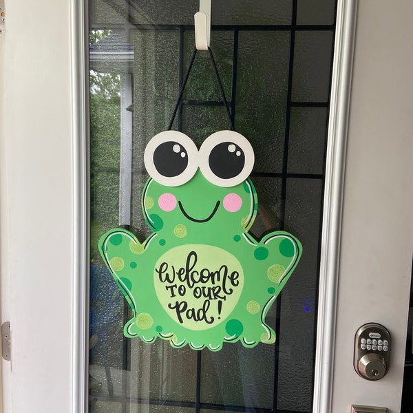 Frog Door Hanger | Welcome Door Hanger | Welcome Decor | Summer Home ...