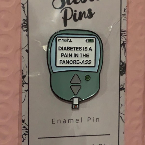 Diabetes Enamel Pin, Glucose Meter, Pancreas, Diabetes Gift, Diabetes ...