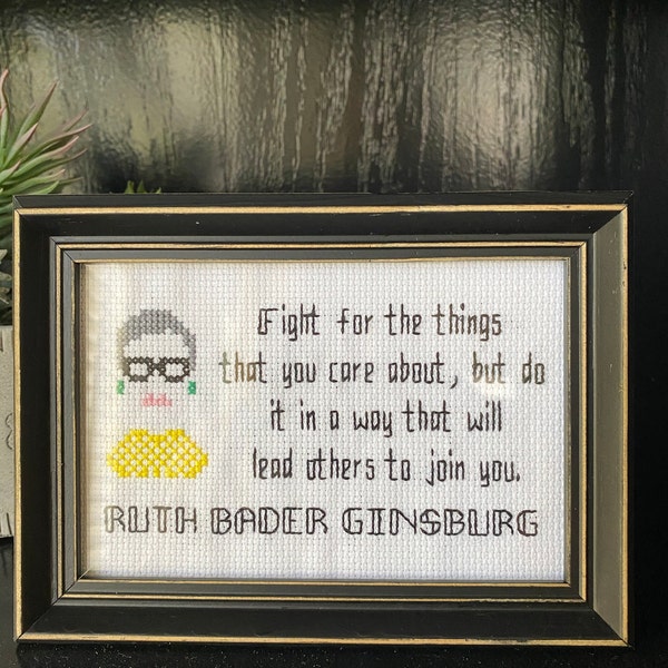 Ruth Bader Ginsburg Embroidery - Etsy