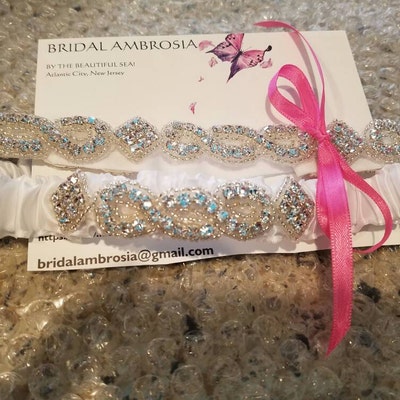 Wedding Garter Set, Bridal Garter Belts, Bling Garter, Wedding Lingerie ...