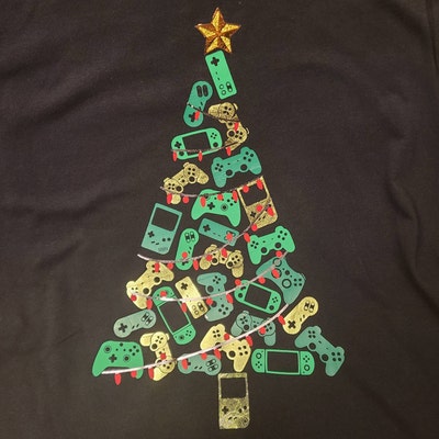 Christmas Tree Gamer Svg, Game Controller Assemble Tree Svg, X-mas Tree ...