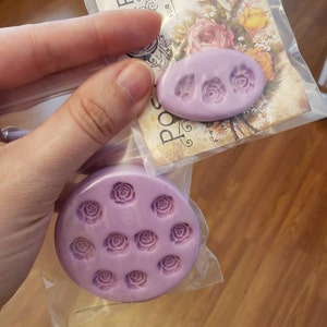 Small Rose Molds Silicone Tiny Rose Mold 10mm Nail Art Flower Resin ...
