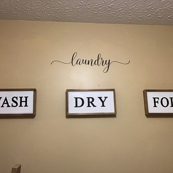 Laundry STENCIL for Painting Wood Signs Canvas Fabric Laundry Room ...