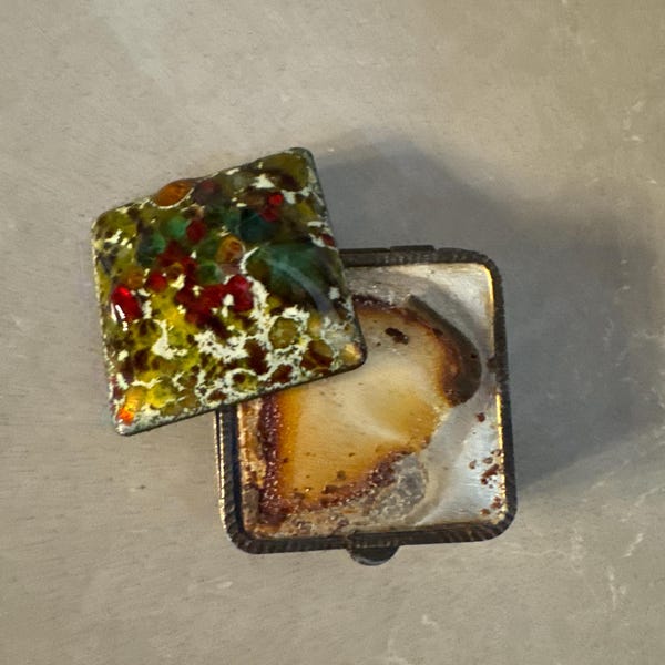 Ancient Cloisonne Pill Box, Collection Jewelry Boxes. Chinese Enamel ...