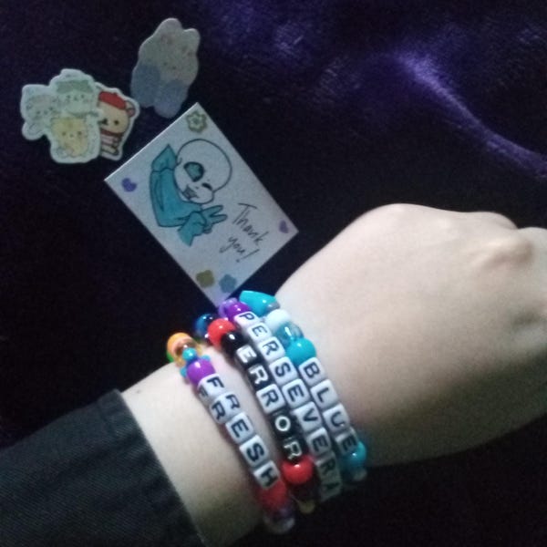 Undertale AU Inspired Handmade Character Kandi Bracelets + Custom AU ...