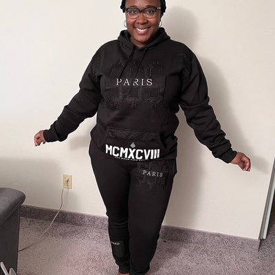 Paris Men Women Jogging Suits Sets, Sports Jogger Tracksuit 2 Piece ...