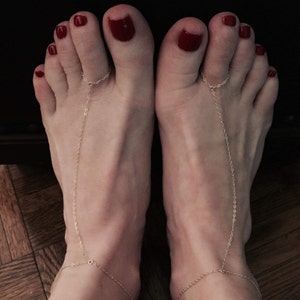 Simple Anklet Chain Toe Chain Anklet . Dainty Chain Anklet . Sterling ...