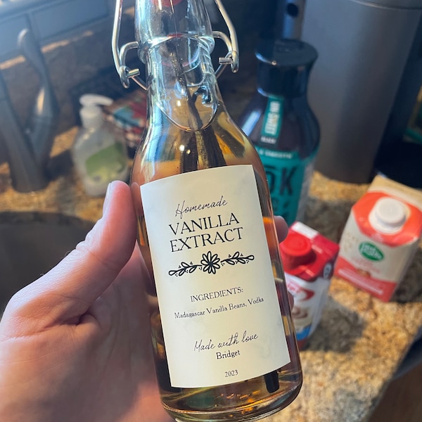 Homemade Vanilla Extract Food Label | Make Your Own Food Labels ...