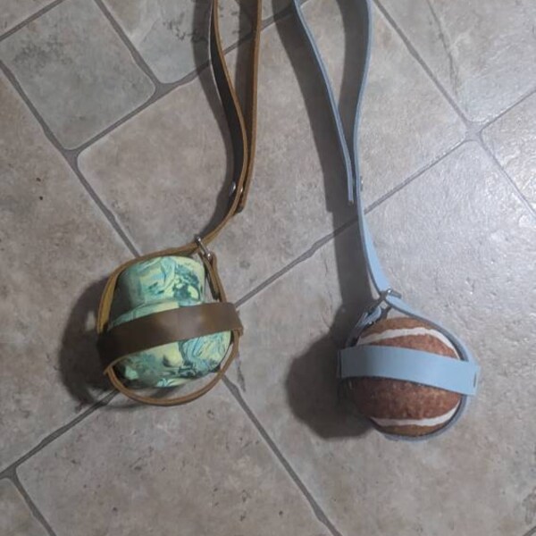Personalized Leather Dog Ball Holder, Pet Toy Accessory - Etsy