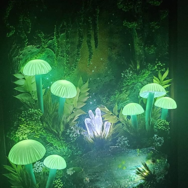 Giant Mushroom Lamp, Mushroom Light, Glowing Fungi, Glowing Mushrooms ...