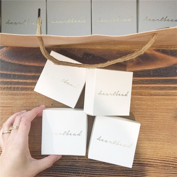 80 White, Gray and Kraft Gift Boxes 2.95x4.53x0.6 I Party Favors, Favor ...