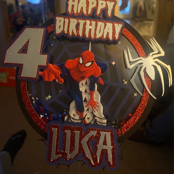 Spiderman Cake Topper, Spider-man Cake Topper, LED Cake Topper ...
