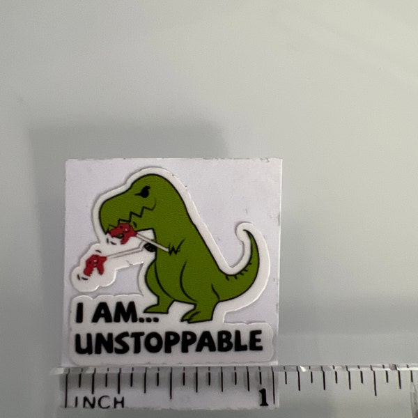 I Am Unstoppable T-rex Sticker | Laptop Sticker | Water Bottle Sticker ...
