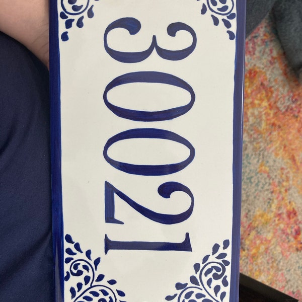Talavera Address Plaque, Mexican House Number Tile, Ceramic House Sign ...