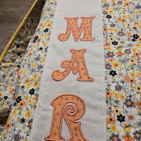 Blake Applique Monogram Set – Uppercase Letters - 2″ 3″ 4″ - Machine ...