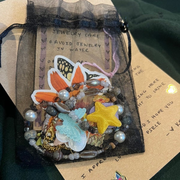 Beaded Phone Charms| Cottagecore Fairycore Star Heart Glass Pearl Jewelry| Rainbow Phone ...