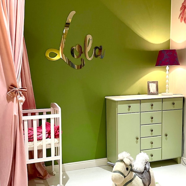 Nursery Name Art - Baby Room Sign - Nursery Wall Decor - Nursery Wall ...