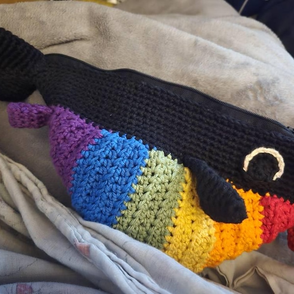 Crochet Whale Messenger Cross Body Bum Bag Pouch Digital PDF Pattern in ...