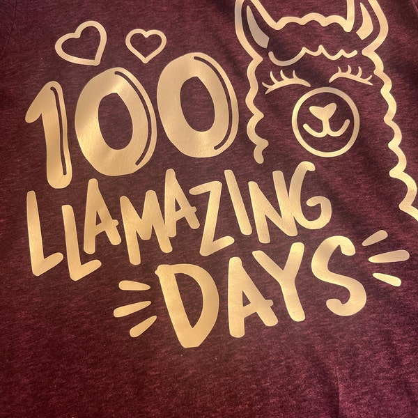 100 Llamazing Days Svg, 100th Day of School Svg Dxf Eps Png, Funny ...
