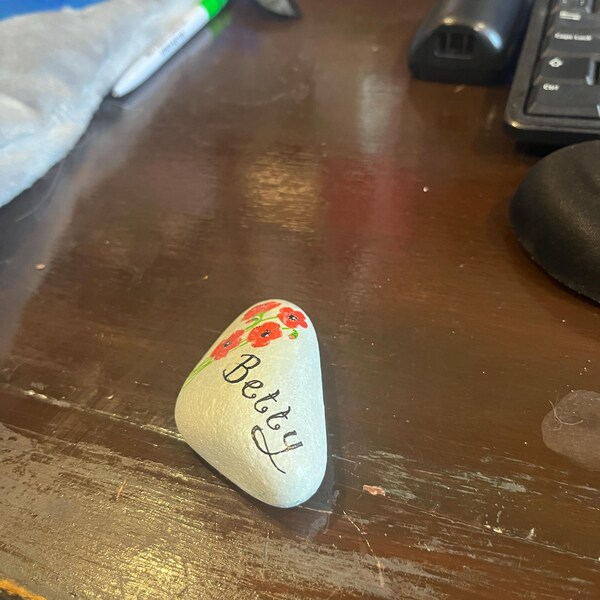 Pocket Pebble Hug With Poem and Hand Painted Heart on a Natural Beach ...