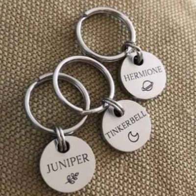 Brass Dog Tag, Personalized Brass Pet ID Tag, Custom Cat Tag, Unique ...