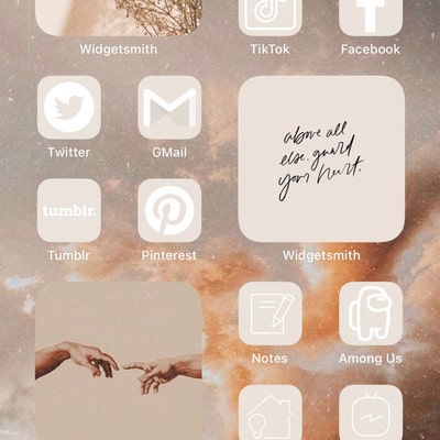 10,000 Natural Boho App Icons, Neutral Aesthetic Icons Bundle, IOS14 ...