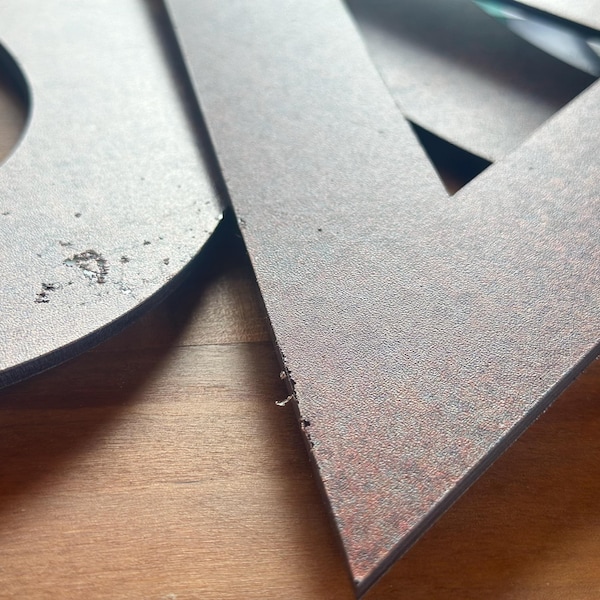 Modern House Numbers Printed Rust Effect Address Signage - Rusty Effect ...