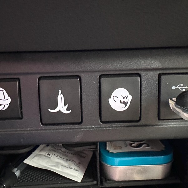 Holographic Car Decal Set for Blank Buttons, Cute Car Accessories for ...