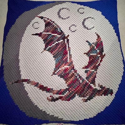 Hummingbird Swirls Crochet Graph Cross Stitch c2c, Mini C2c, Sc, Hdc ...