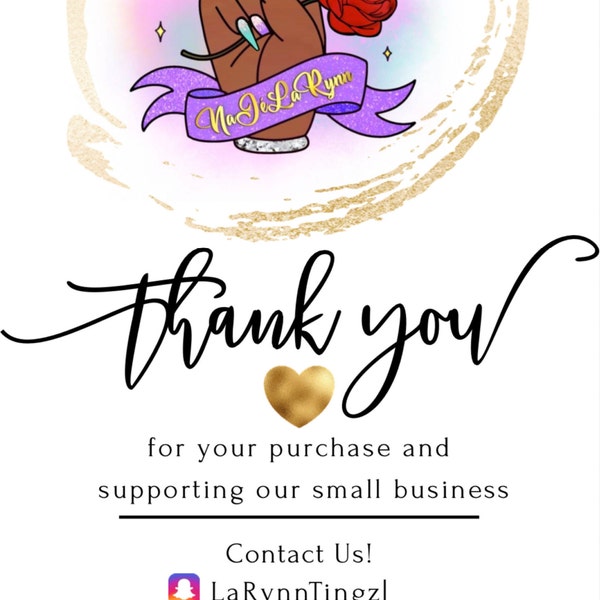 ADD YOUR LOGO - Printable Small Business Insert Card / Simple Shop ...