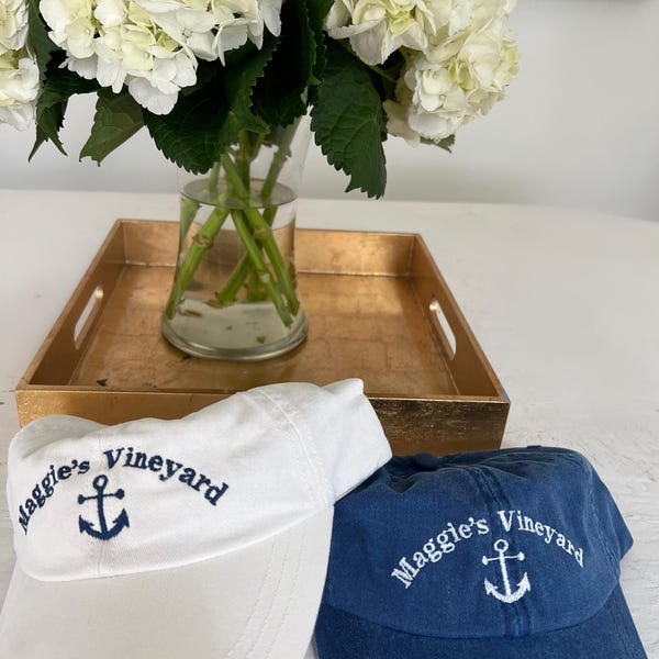 Beach Wave Hat, Embroidered Baseball Cap, Bachelorette Party Hats, Navy ...