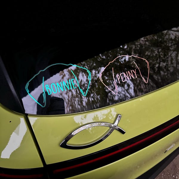 Cat Ear Halo Custom Car Decal Personalized 5 Inches Wide - Etsy