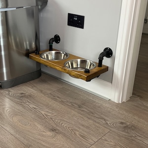 Wall Mounted Dog Bowl/ Pet Feeder - Etsy