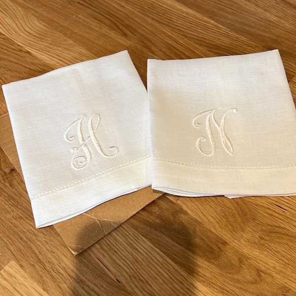 Monogrammed Wedding Napkin, Custom Linen Napkin, Personalized Linen ...