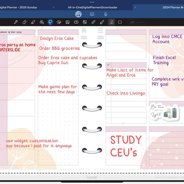 Handwritten Font | Manifestable Font Bundle | Digital Planner Font ...