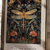 William Morris Dragonfly Print, William Morris Poster, William Morris Exhibition Print, Vintage ...